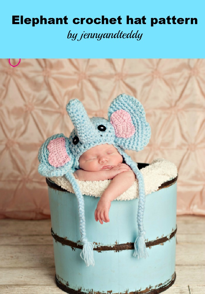Pdf Elephant Crochet Hat Pattern Size 0-3months-luulla on Luulla