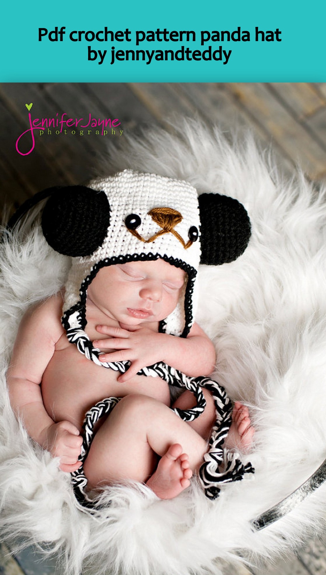 Pdf Crochet Pattern( How To Tutorial) Panda Hat Size Newborn- 1 Years ...