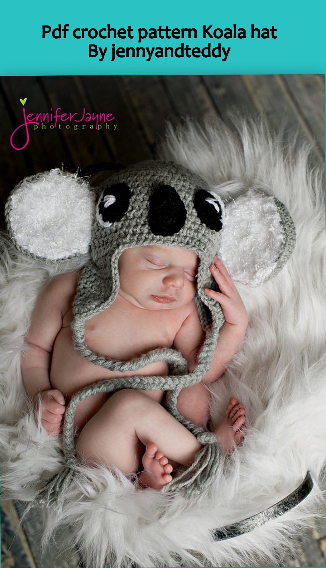 Pdf Crochet Pattern( How To Tutorial) Koala Hat Size Newborn- 1 Years ...